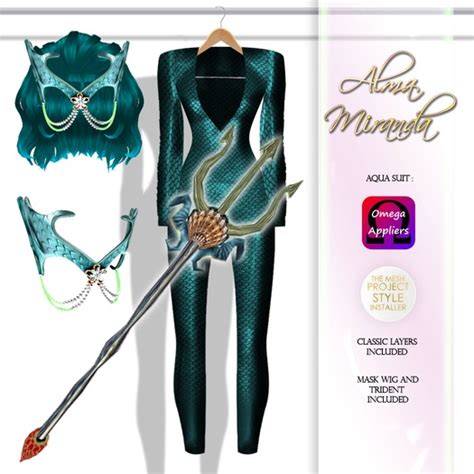 Second Life Marketplace Almamiranda Aquamarina Mermaid Costume