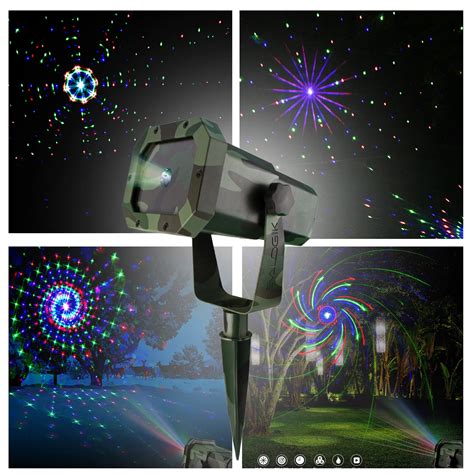 Outdoor Waterproof Led Laser Projector Light 20 Patterns Rf Remote Control Laser Lights Rgb For