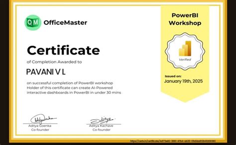 Pavani V L On Linkedin Successfully Completed Of Powerbi Workshop Creating Ai Powered…