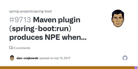 Maven Plugin Spring Bootrun Produces Npe When Empty Argument Is