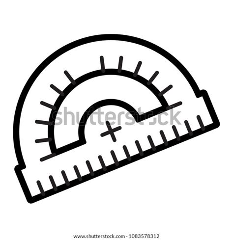 Protractor Icon Isolated On White Background Stock Vector Royalty Free 1083578312