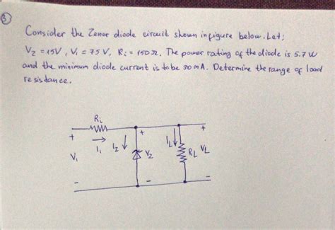 Solved Consider The Zener Diode Circuit Shown Infigure
