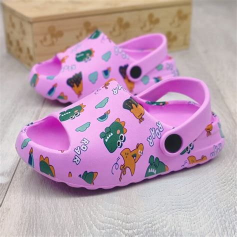 Papuci Cu Bareta Pentru Copii Fetite Si Baietei Croco Adlumus Roz EU EMAG Ro