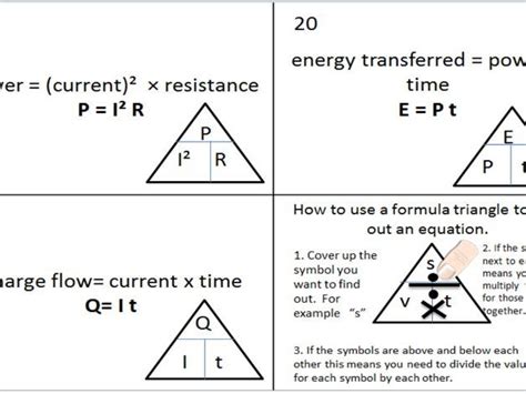 Combined Science Aqa Recall Physics Equation Resources Teaching Resources