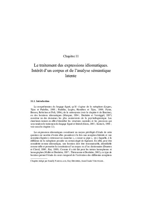 Pdf Idiom Processing Corpus And Latent Semantic Analysis Lsa