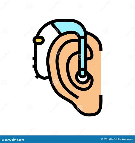 Ilustra O Do Vetor Do Cone De Cor Do Aparelho Auditivo Ilustra O Do Vetor Ilustra O De