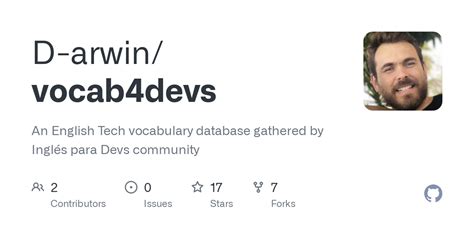 Github D Arwinvocab4devs An English Tech Vocabulary Database Gathered By Inglés Para Devs