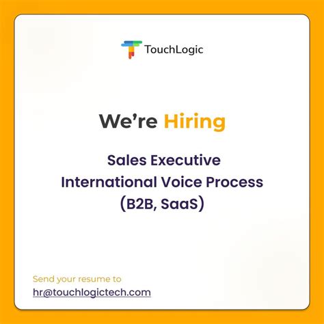 Touch Logic Technologies On Linkedin Hiring Salesexecutive