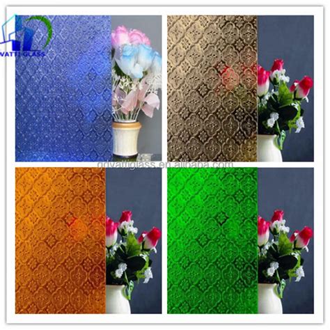 Different Pressed Glass Patterns Acid Etched Pattern Glass Door Frosted