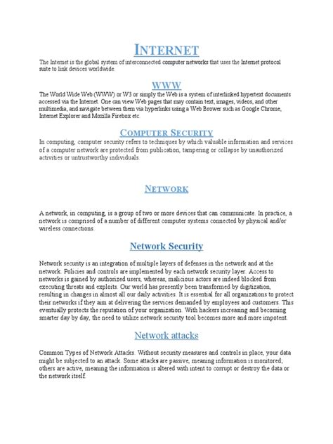 Internetandnetwork Security Pdf Computer Network Computer Virus