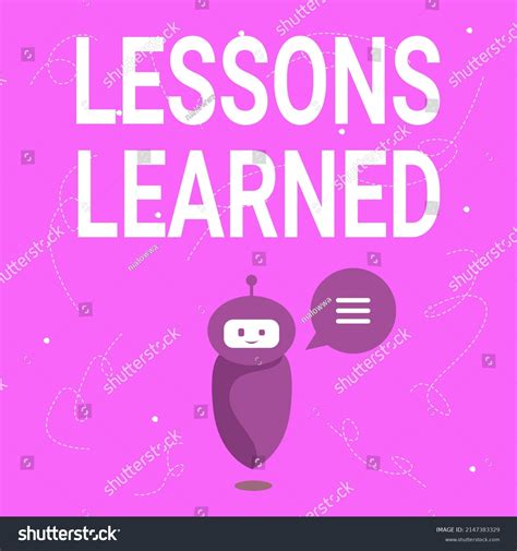 Conceptual Caption Lessons Learned Conceptual Photo Stock Illustration
