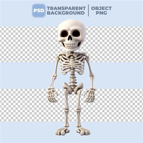 Premium Psd Psd 3d Halloween Skeleton Science Lab