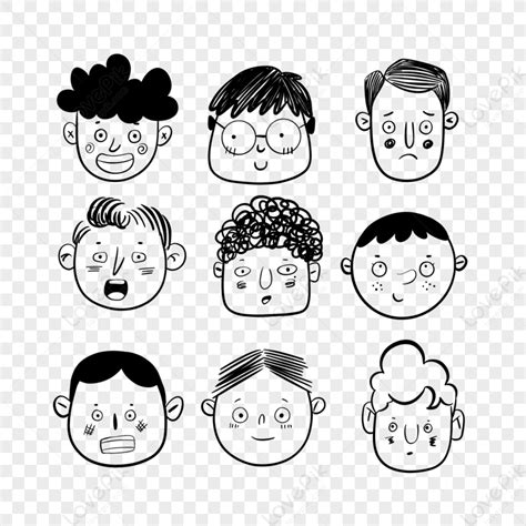 Hand Drawn Style Cartoon Character Elementsglassescharacter Sketch