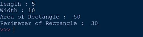 Python Program To Calculate Area And Perimeter Of Rectangle Programming Code Examples
