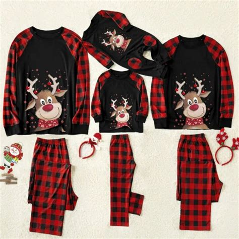 Conjunto De Pijamas De Navidad Para La Familia Trajes A Juego Para La