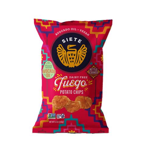 Siete Kettle Cooked Potato Chips 5 5 Oz Fuego Bold Flavor