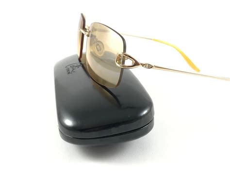 New Vintage Celine Dion Rimless Gold Frame Sunglasses Y2k For Sale At