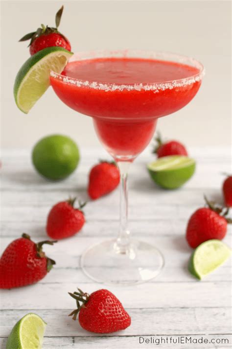 Strawberry Lime Margaritas Delightful E Made