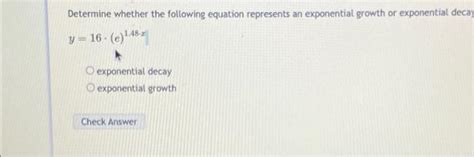 Solved Determine whether the following equation represents | Chegg.com