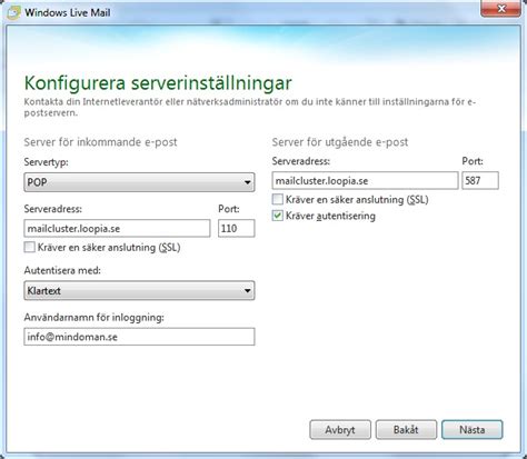 Windows Live Mail 2011 Loopia Support
