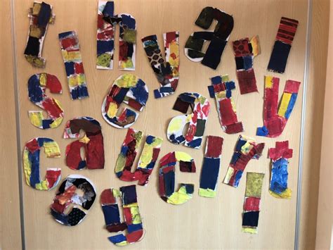 Year 2 Collaborative Art Display Queens Hill Primary School