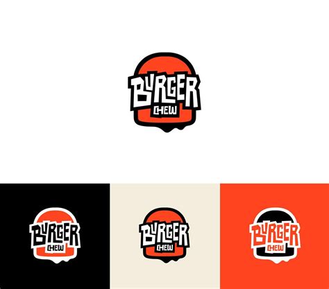 Burger Chew Logo Design Behance Burger Logo Inspiration Burger
