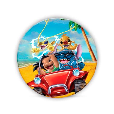 Painel Redondo Sublimado Lilo Stitch Elo7 Produtos Especiais