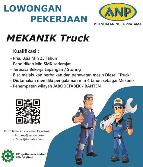 Pt Andalan Nusa Pratama On Linkedin Lokerjabodetabek Loker Mekanik