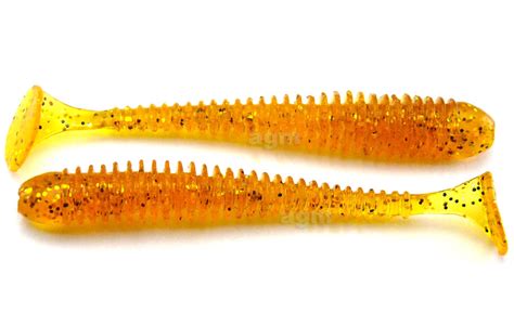 Crazy Fish 2" Vibro Worm - 9 Caramel (8pcs) - AGM Lure Fishing