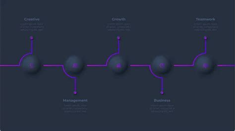 Neumorphism Infographic Timeline Template Development Process Stock