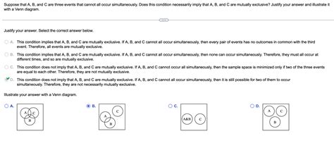 Solved Suppose That A B And C Are Three Events That Cannot Chegg