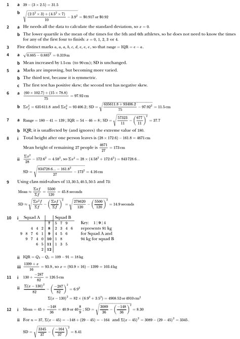 9709 S1 Measures Of Variation Exercise 4 And Mixed Exercise Worked Solutions Maths With David