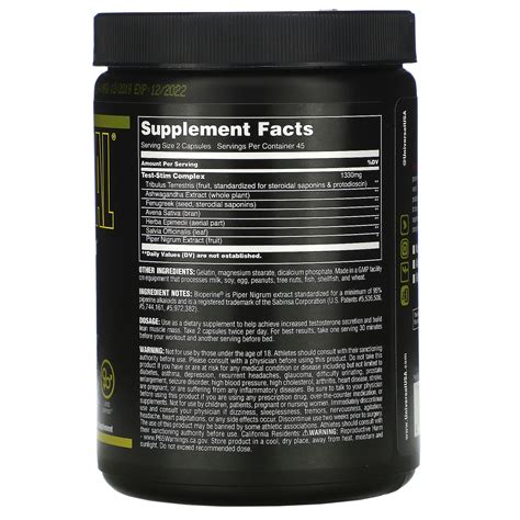 Universal Nutrition Classic Series N T Pro Testosterone Support Capsules Iherb
