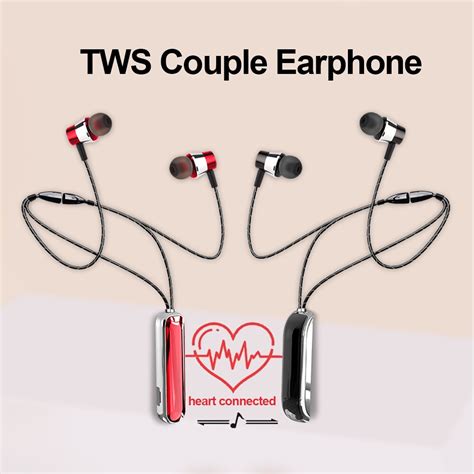 블루투스 이어폰 스포츠 무선 헤드폰 핸즈프리 Tws 커플 목걸이 블루투스 이어버드 9d 스테레오 메탈 헤드셋 마이크 포함