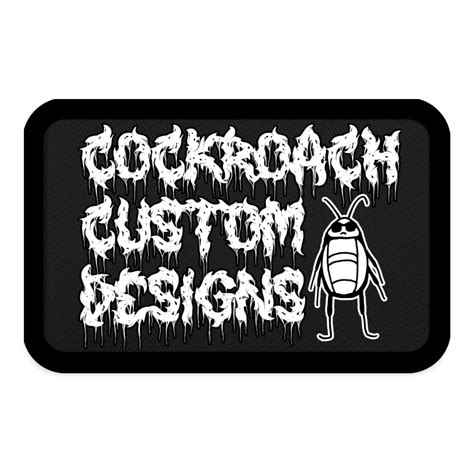 Cockroach Custom Designs Embroidered Patch Cockroachcustomdesigns