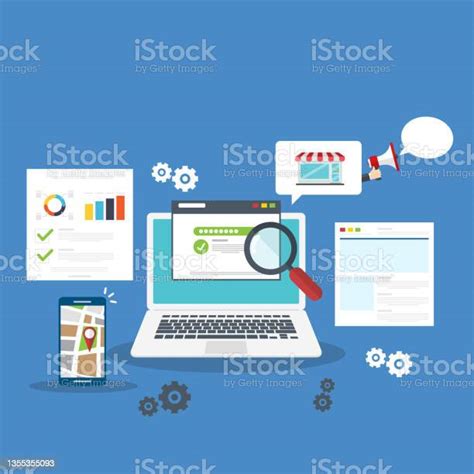 Seo 데이터 연구 Seo 결과 분석 웹 사이트 감사 검색 보고서 분석 0명에 대한 스톡 벡터 아트 및 기타 이미지 0명