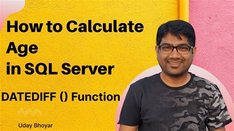 How To Calculate Age Sql Server Sql Tutorial Youtube