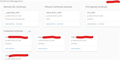 Regenerating Sts Signing Certificate And Other Certificates Vmware