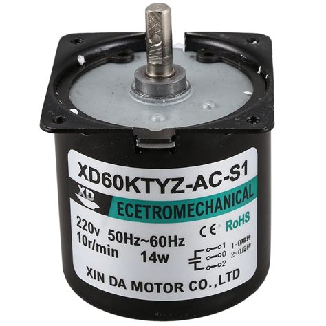 60ktyz Ac Motor 220v 10rpm Permanent Magnetic Electric Synchronous