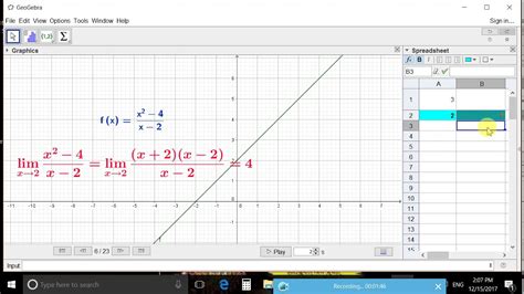 Idea Of Limit Using Geogebra Youtube