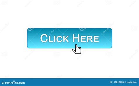 click here web interface button clicked mouse cursor blue color