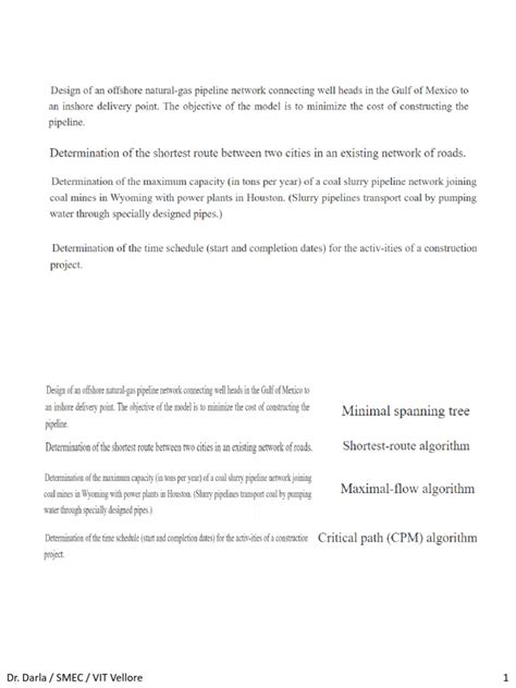 Network Models In Engineering Optimization Course In Vit Pdf Matrix