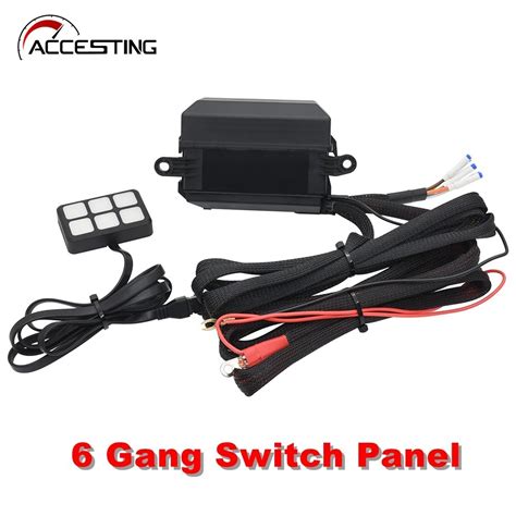 6 Gang Switch Panel Kit Universal Circuit Control Relay System Touch