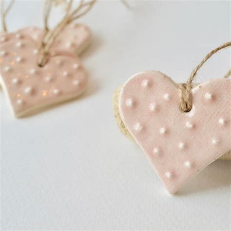 Pink Heart Ornaments Etsy