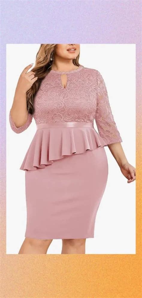 13 Plus Size Peplum Dresses With Sleeves 1 Useful Tool To Look Good ️👇🏼
