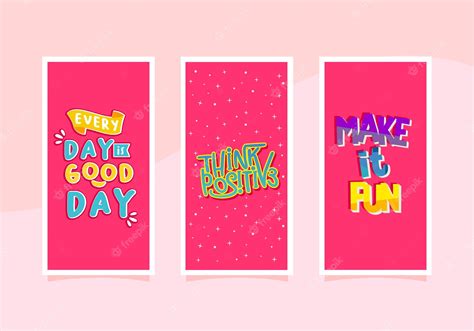 Conjunto De Frases Motivacionales Vector Gratuito Vector Premium