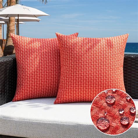 Kevin Textile Outdoor Waterproof Throw Pillow Covers Pack