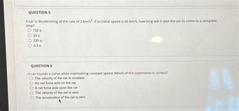 Solved A Car Is Decelerating At The Rate Of 2 Kms2 If Its