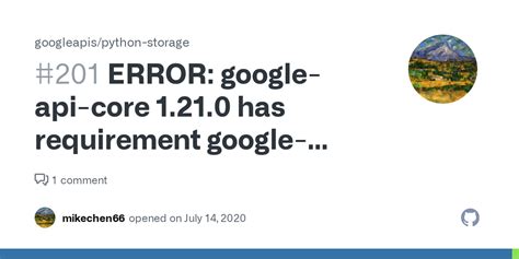 ERROR Google Api Core Has Requirement Google Auth But You Ll Have Google Auth
