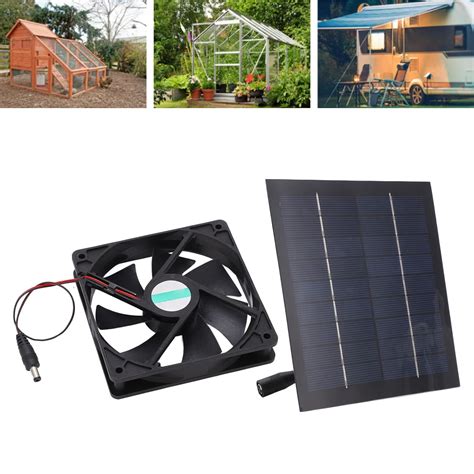 Kit De Ventilador Alimentado Por Panel Solar IP65 Impermeable 20W 12V Ventilador Solar Para